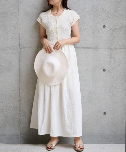 Yahoo!オークション - 「ketty cherie」 半袖ワンピース M オフホワイ...