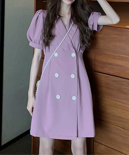 Yahoo!オークション - 「LOPASS」 半袖ワンピース S パープル レディー...