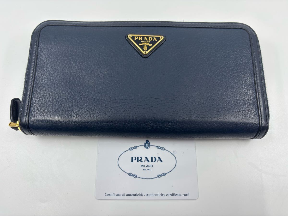 PRADA プラダ 長財布 1ML506 VITELLO PHENIX BALTICO ラウンド PRADA プラダ 長財布 1ML506 VITELLO PHENIX BALTICO ラウンド