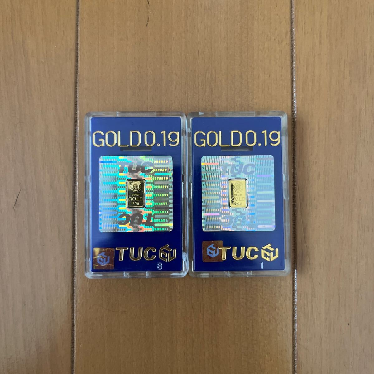 Yahoo!オークション - TUC 純金 ゴールド 0.1g×2 24K 999.9 金