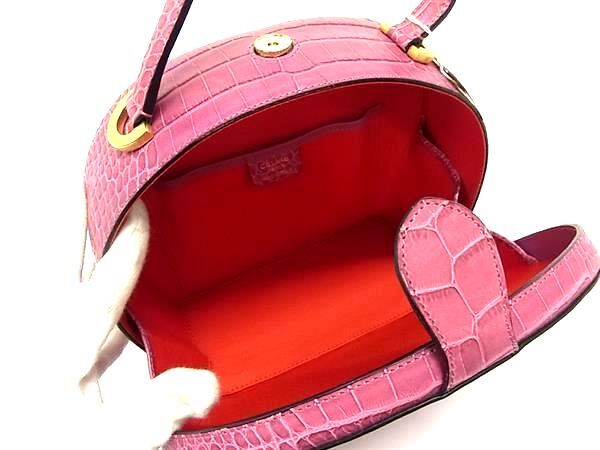1円 □極美品□ CELINE セリーヌ クロコダイル型押しレザー 1円 □極美品□ CELINE セリーヌ クロコダイル型押しレザー