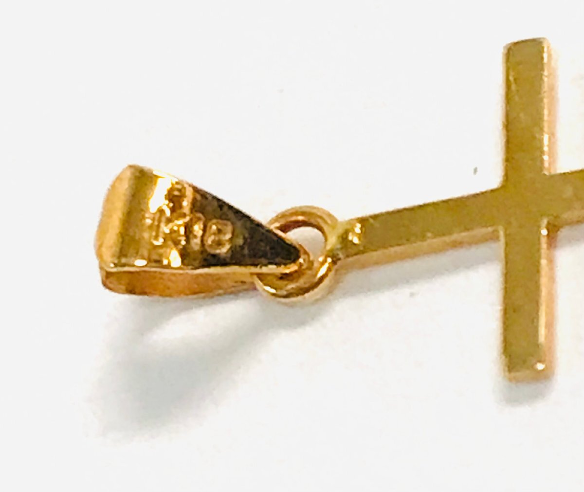 Yahoo!オークション - qoj.YUF01 K18 ゴールド 十字架 クロス型 ペンダ...