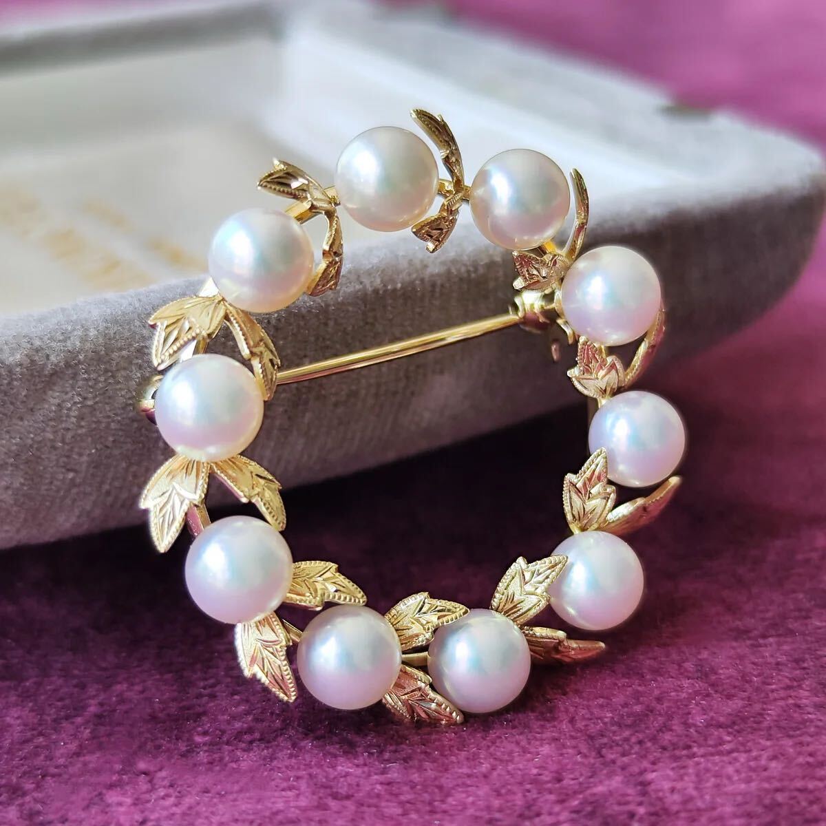 MIKIMOTO ミキモト リーフ型 ヴィンテージブローチ 14金|Yahoo MIKIMOTO ミキモト リーフ型 ヴィンテージブローチ 14金|Yahoo