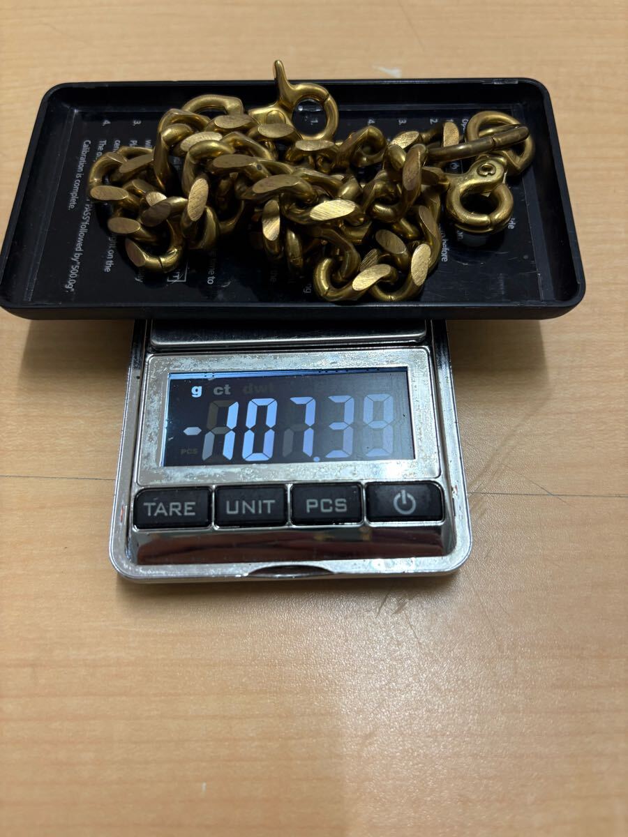 Yahoo!オークション - 真鍮 ウォレットチェーン 総重量約107g メーカー...