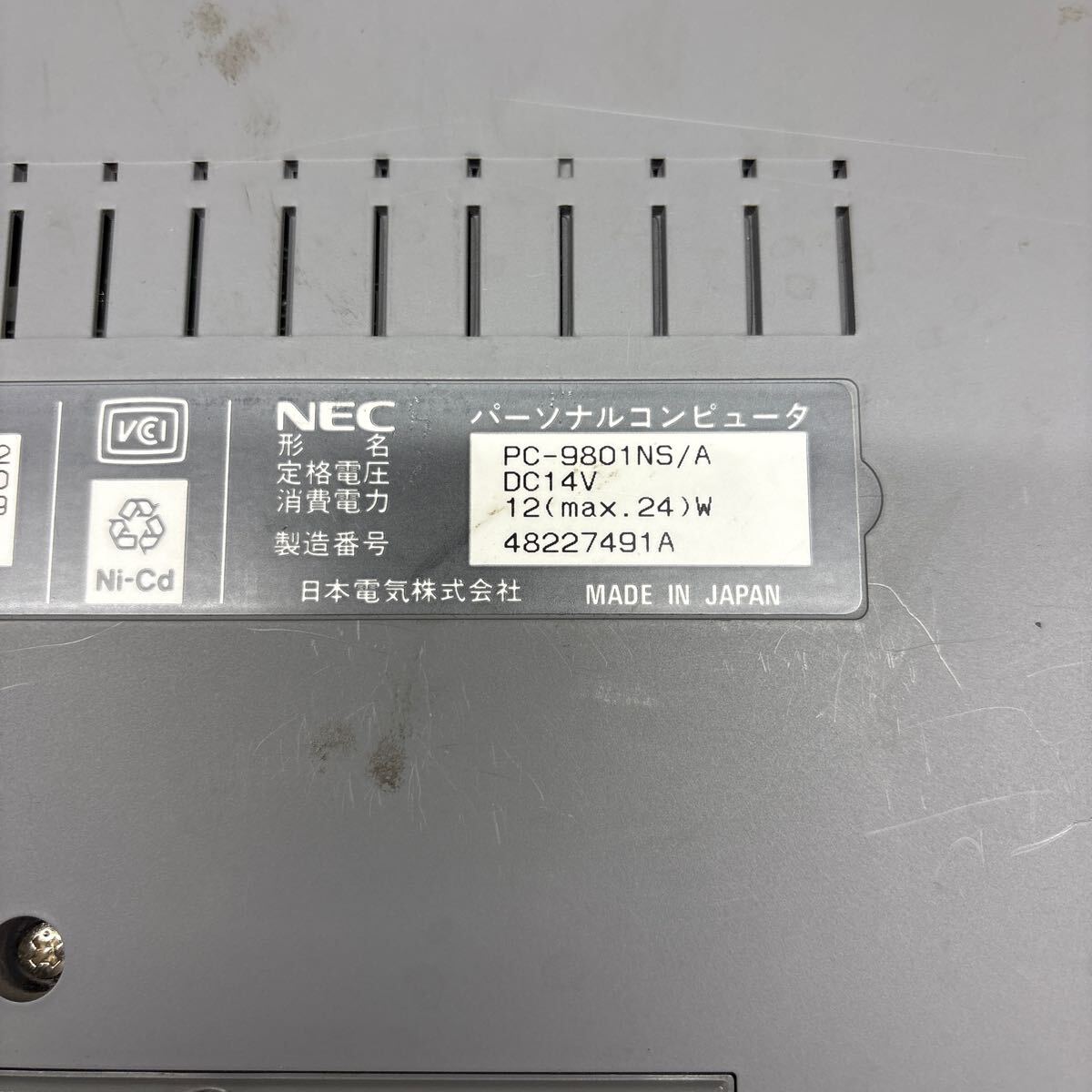 Yahoo!オークション - MY98-682 激安 PC98 ノートブック NEC PC-9801NS...