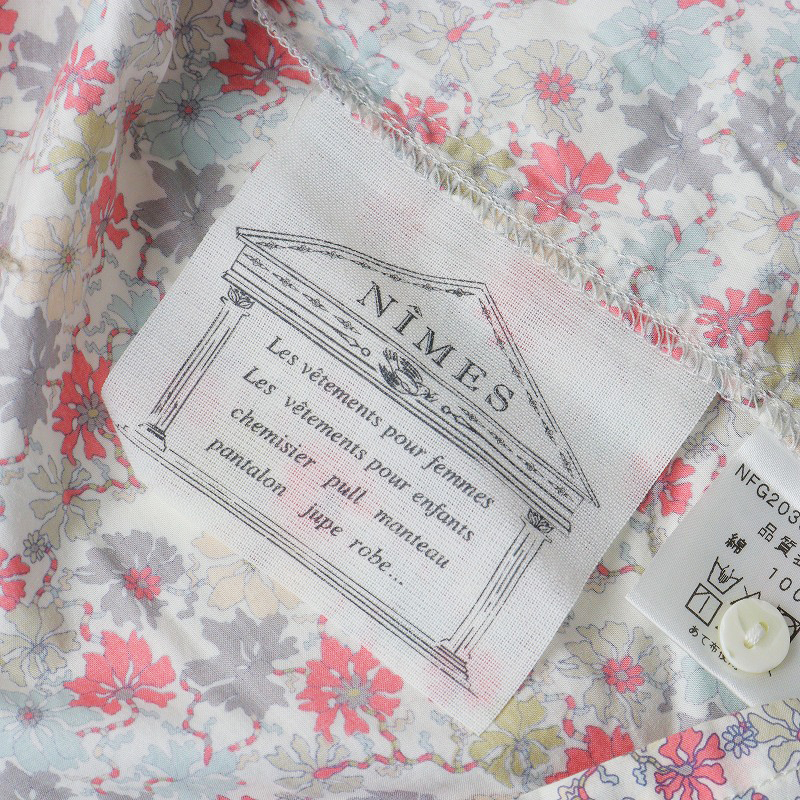 Yahoo!オークション - 美品 ニーム NIMES リバティプリントフリルブラ...