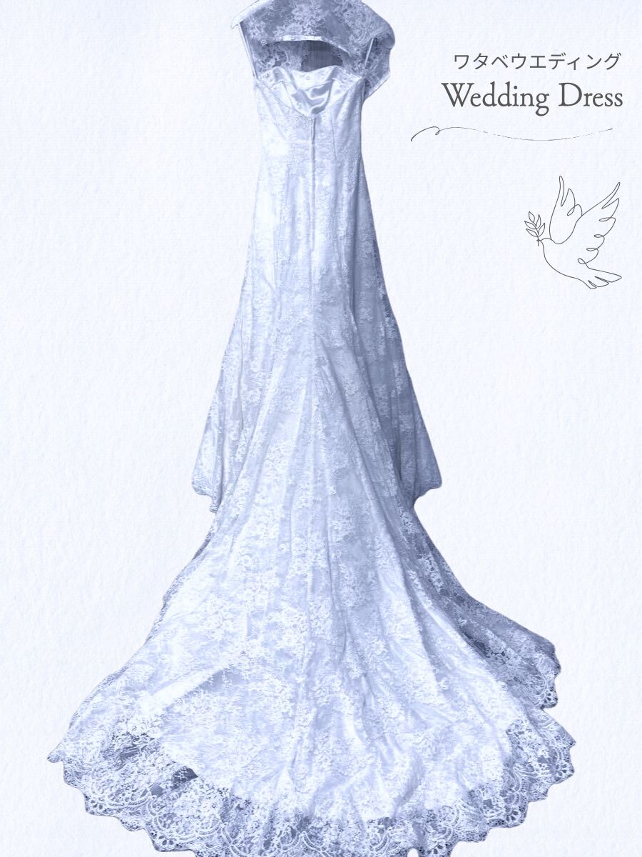 ワタベウエディング ウエディングドレス マーメイド ホワイト Avica 品番CHERIE サイズ06R特(マーメイドタイプ)｜売買されたオークション情報、yahooの商品情報をアーカイブ公開 ...
