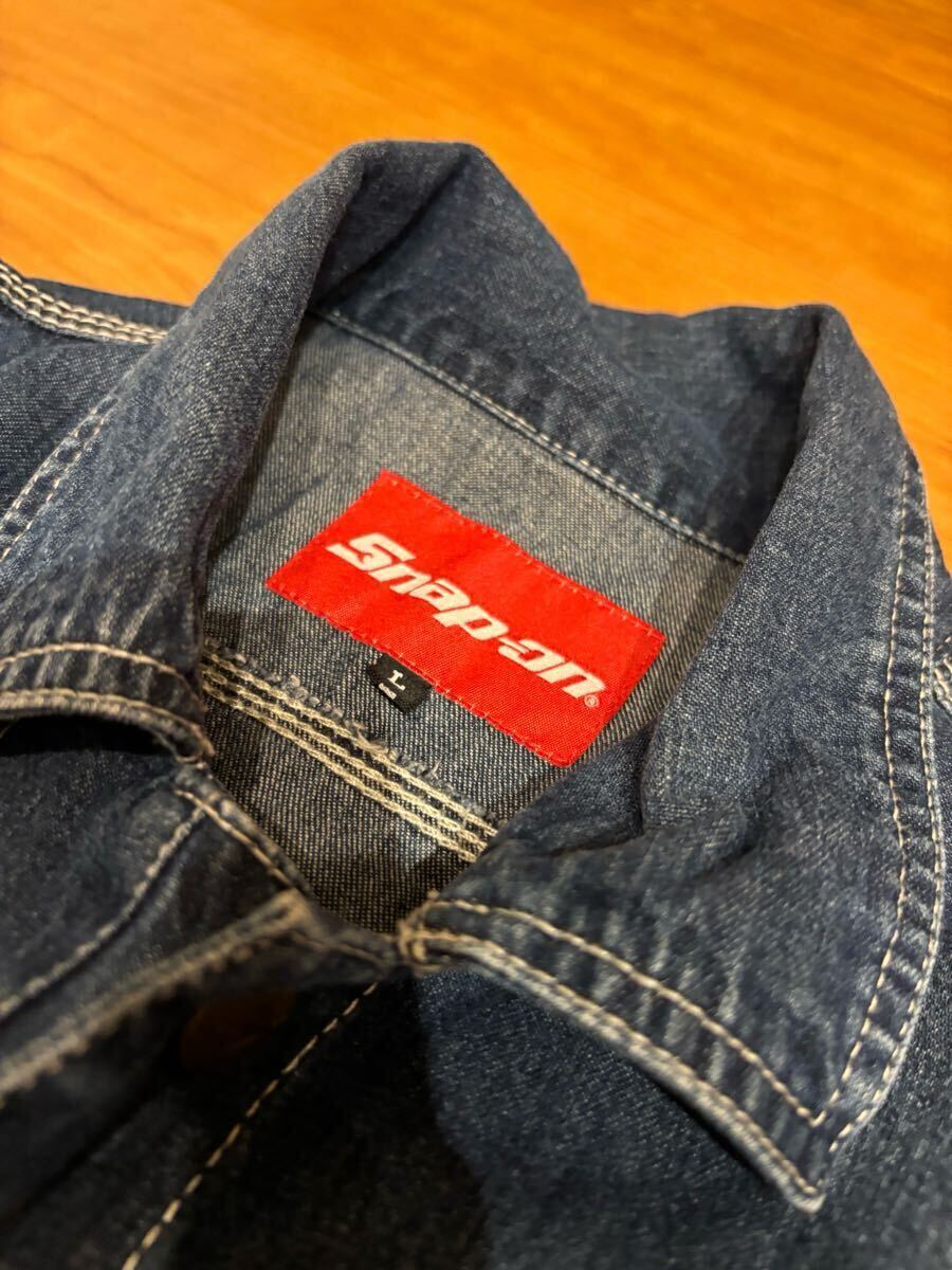 スナップオン snap-on デニム つなぎ オーバーオール Lサイズ スナップオン snap-on デニム つなぎ オーバーオール Lサイズ