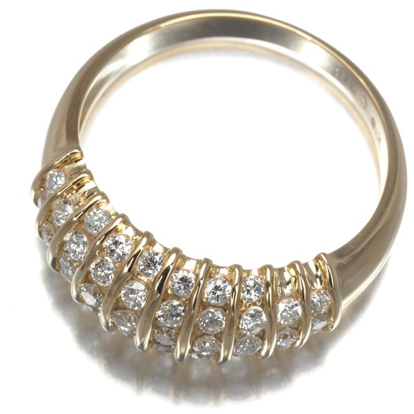 Yahoo!オークション - ダイヤ ダイヤモンド 0.68ct リング K18YG 指輪 ...