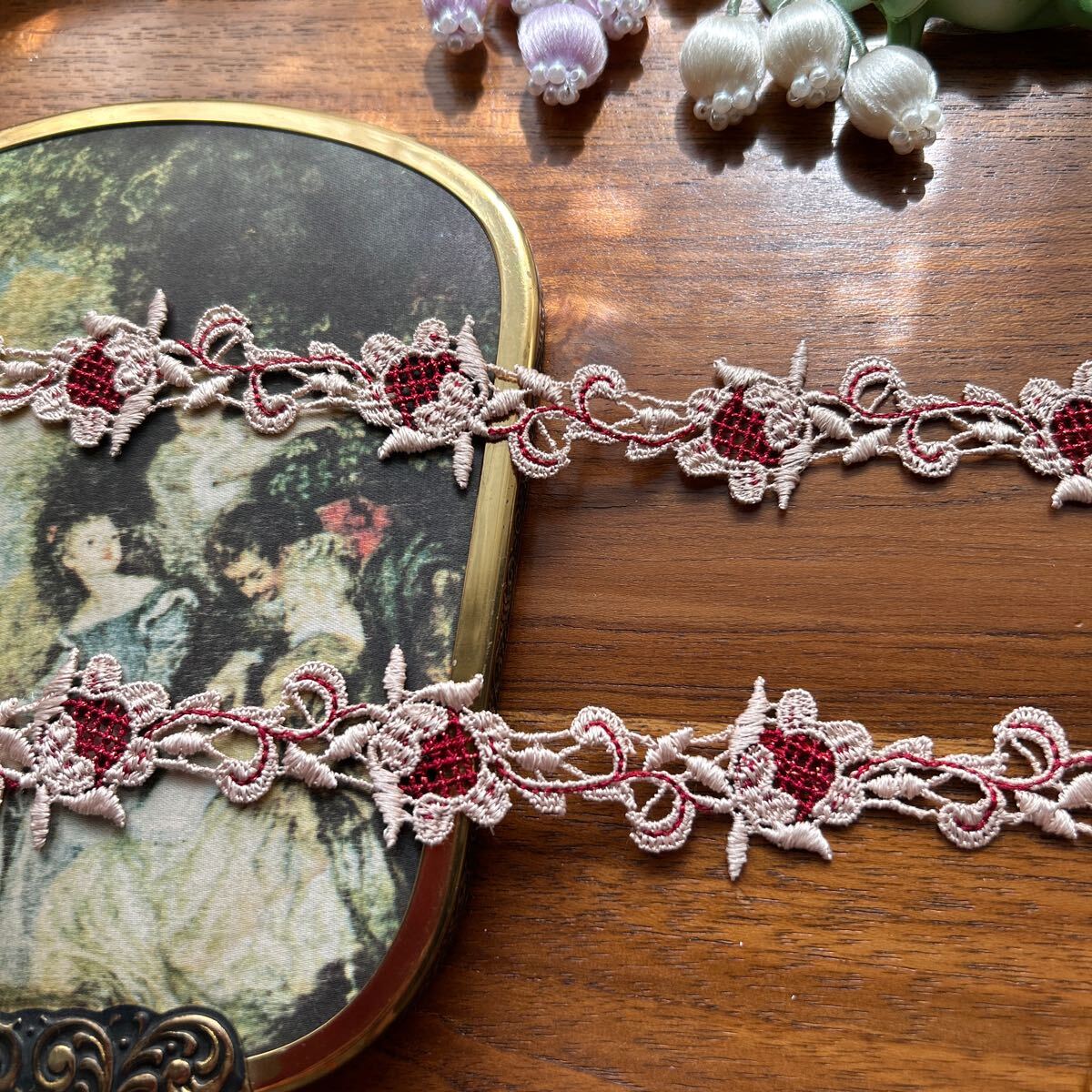 Yahoo!オークション - 1m ラメ糸 ケミカルレース Q7-53