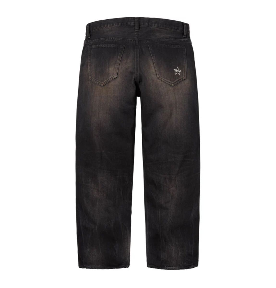 Supreme Distressed Loose Fit Selvedge Jean Washed Black 36 Supreme Distressed Loose Fit Selvedge Jean Washed Black 36