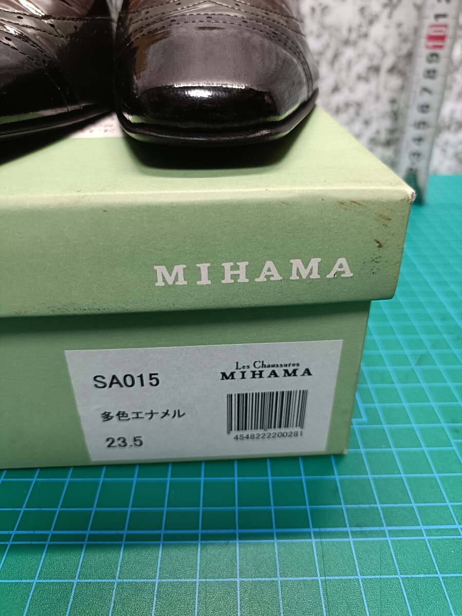 Yahoo!オークション - MIHAMA ミハマ SA015 エナメルヒール 23.5cm 箱...