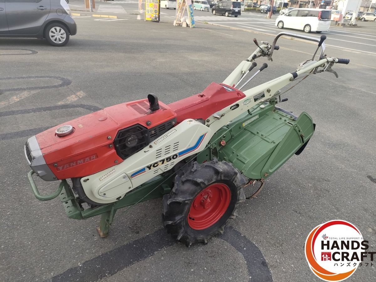 Yahoo!オークション - 【引取限定】ヤンマー 耕運機 YC750 ディーゼル...