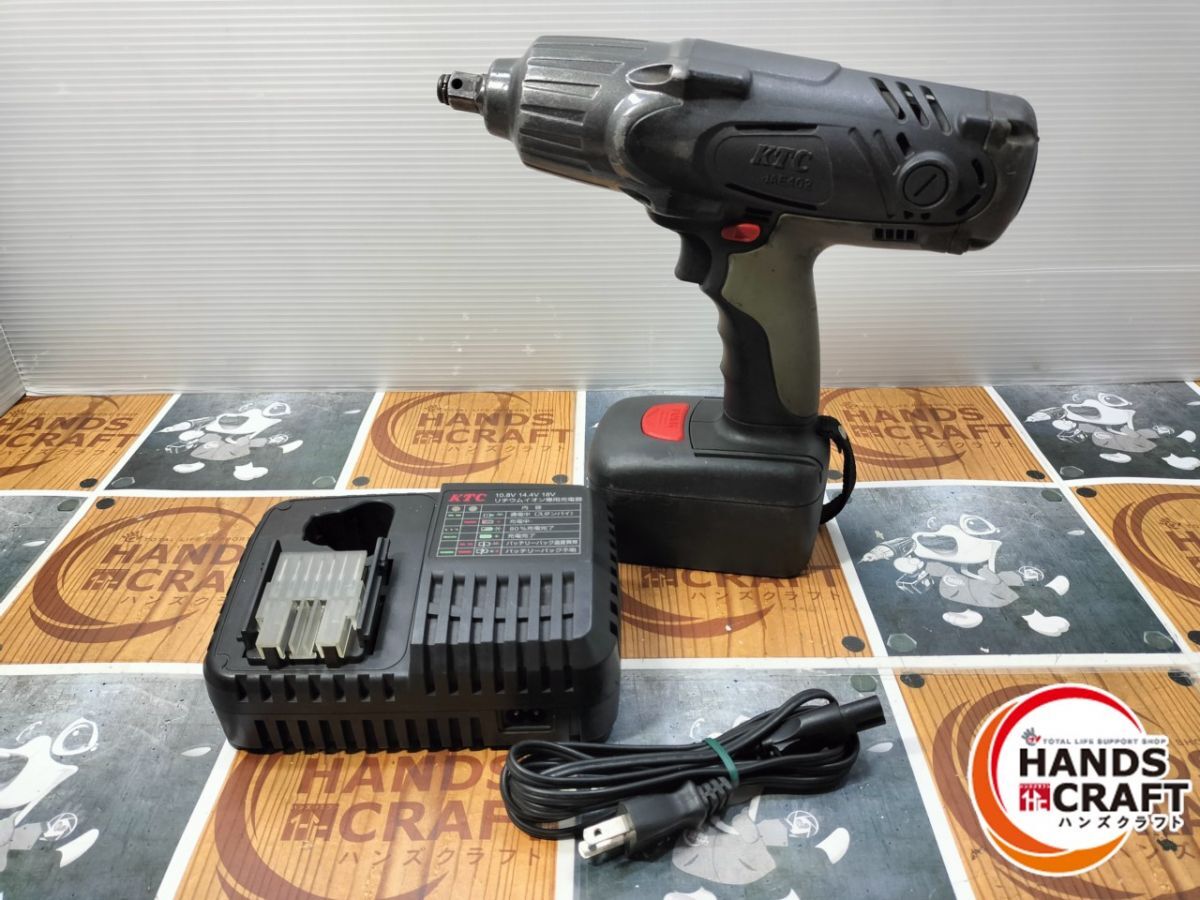 Yahoo!オークション - KTC JAE402 インパクトレンチ バッテリ×1 充電...