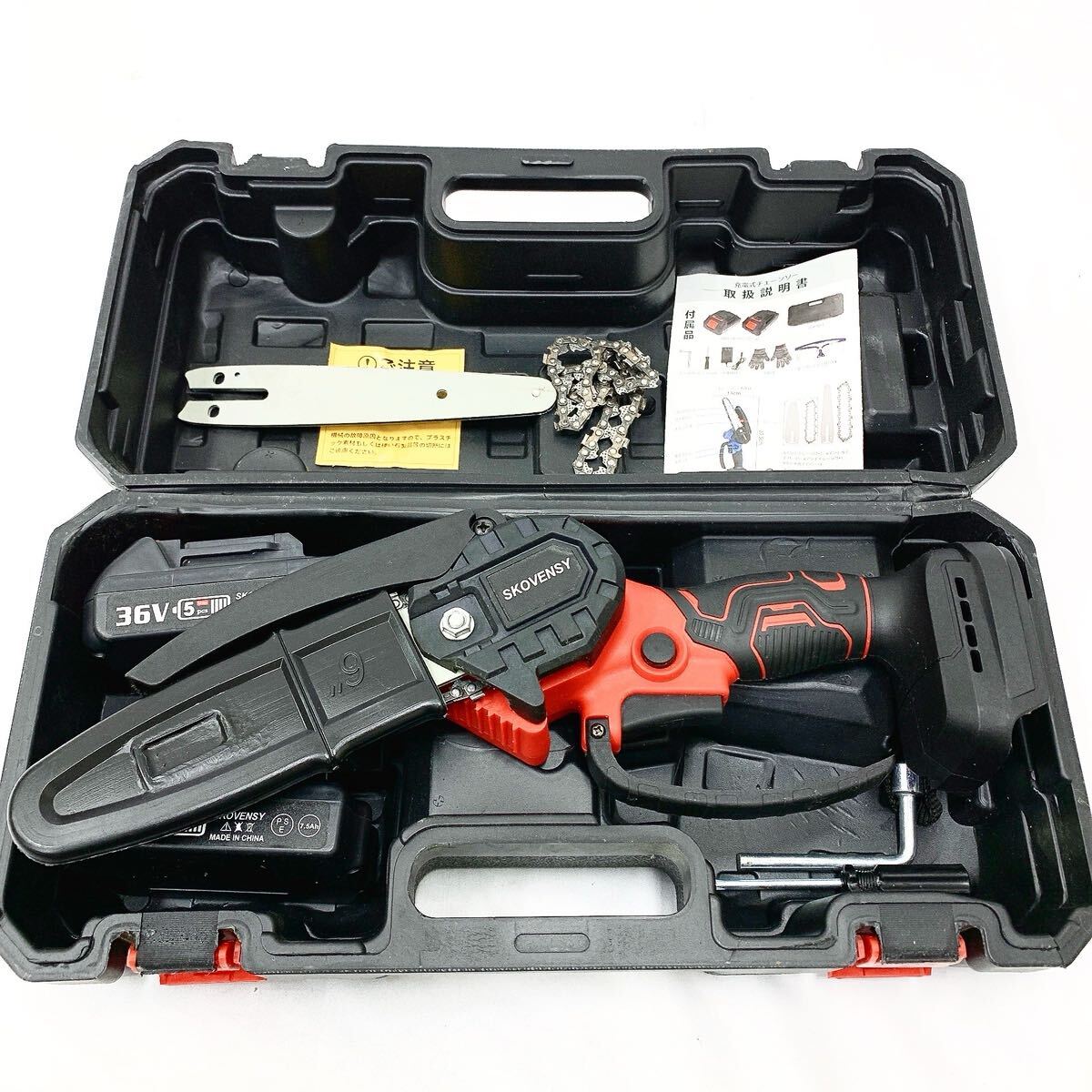 SKOVENSY ハンディーソー 稼働品 36Vバッテリー2個付き 充電式チェーンソー 箱説 他付属品付き DIY R阿0402(チェーンソー)｜売買されたオークション情報、yahooの商品 ...