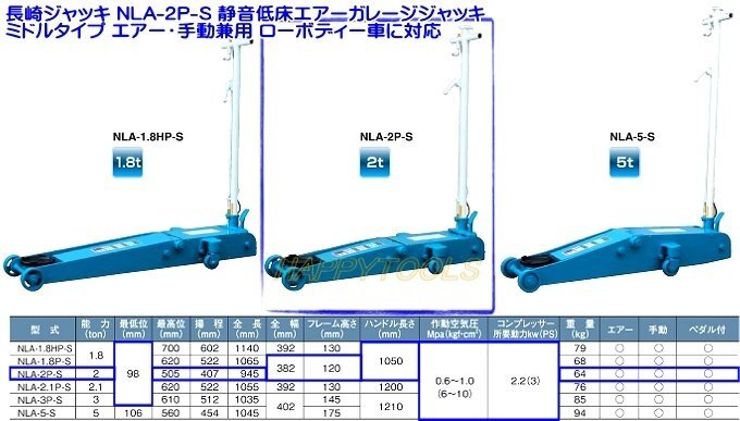 Yahoo!オークション - 在庫有 NLA-2P-S 長崎 静音低床エアガレージジャ...