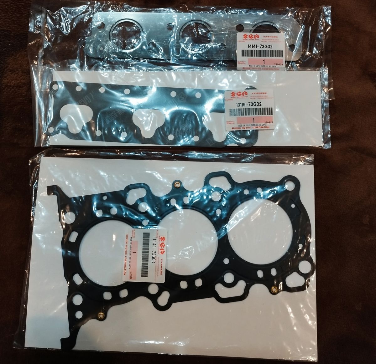 Yahoo!オークション - JA22 K6 スズキ純正 ヘッドガスケット IN EXガス...
