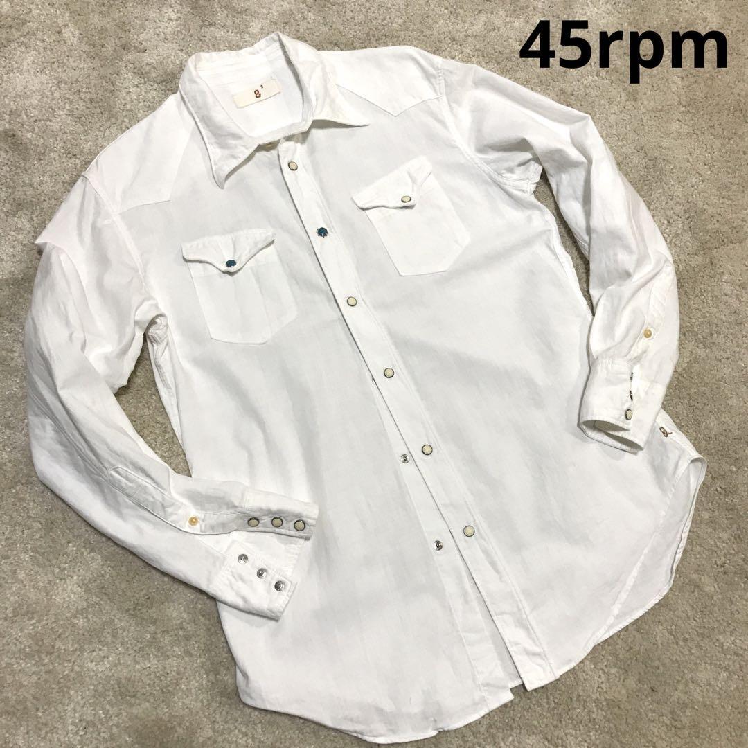 Yahoo!オークション - 【 45rpm 】ウエスタンシャツ ホワイト 天然石 ...