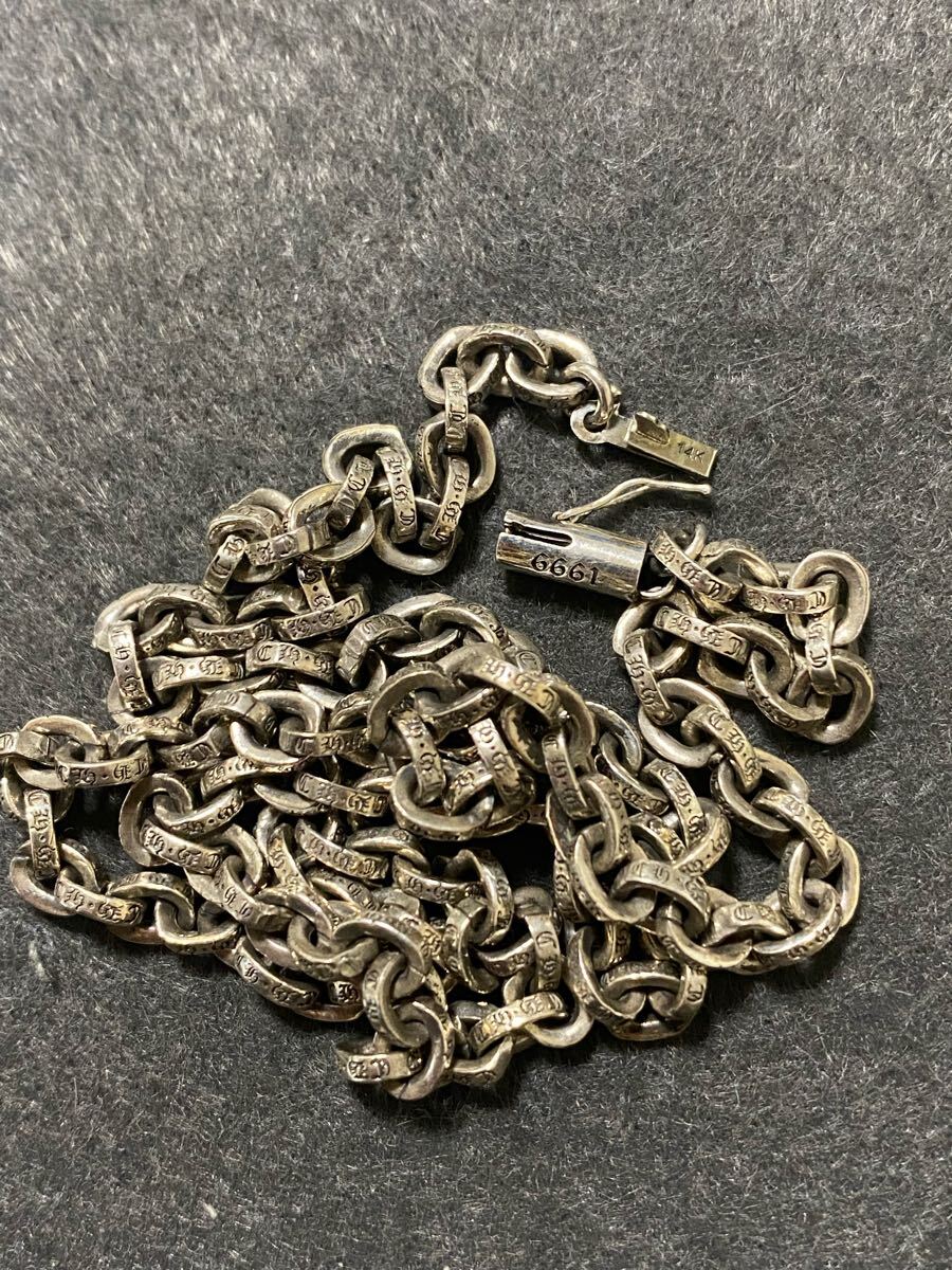 Yahoo!オークション - Chrome Hearts ペーパーチェーン SV925 クロス 1...