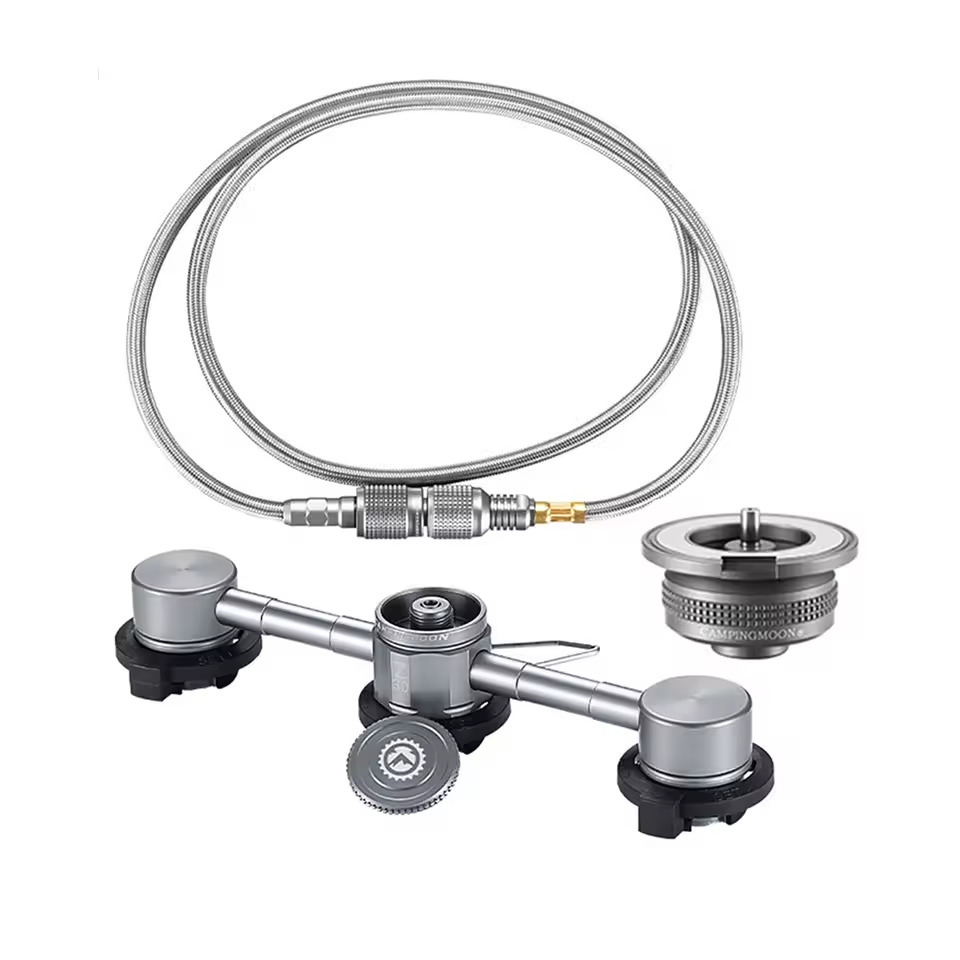 Yahoo!オークション - CAMPING MOON 3連CB缶連結アダプタ＆変換アダプ...