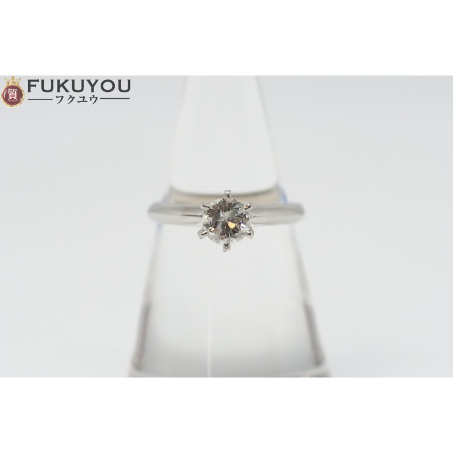 Yahoo!オークション - Pt850 ダイヤモンド 0.59ct プラチナリング 10.5...