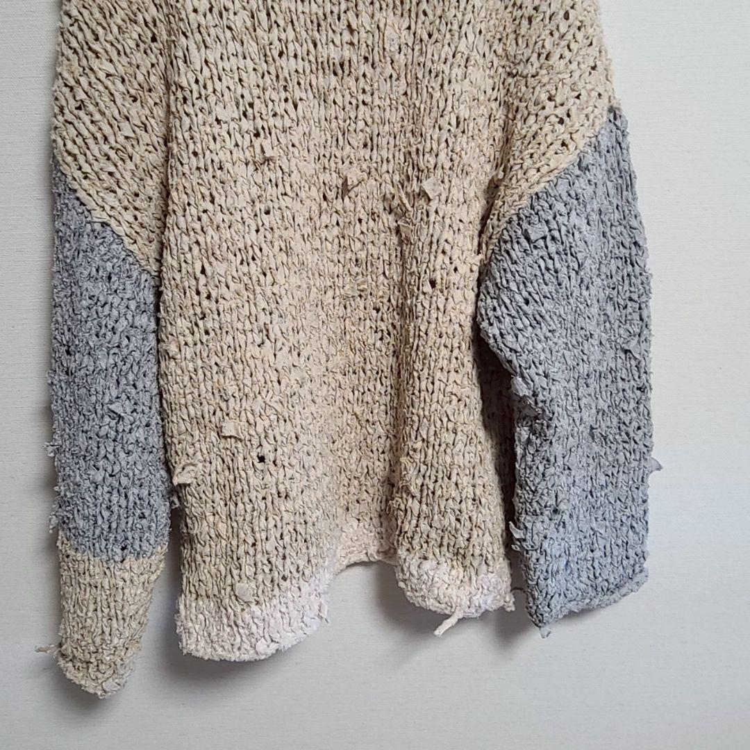 ナゲッツ ニット プルオーバー ざっくり ニット re knit 再構築 ナゲッツ ニット プルオーバー ざっくり ニット re knit 再構築