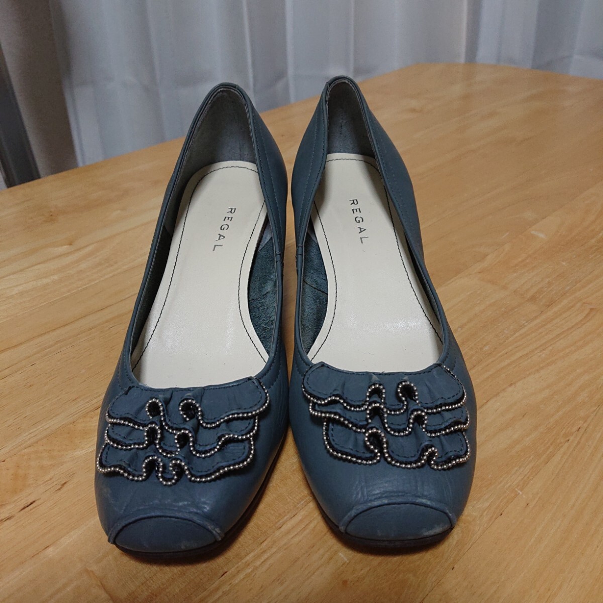 Yahoo!オークション - リーガル REGAL 23.5cm ウェッジヒールパンプス ...