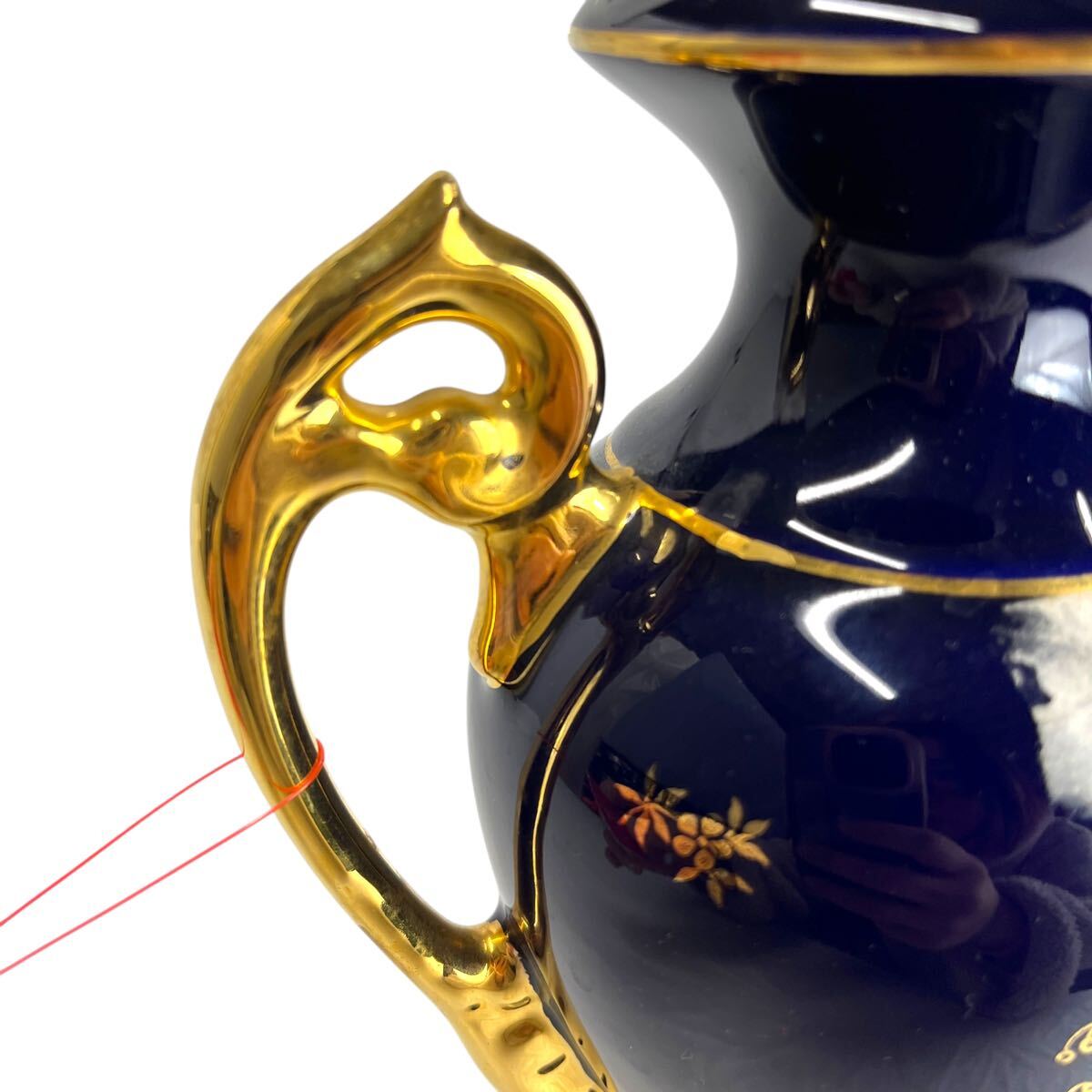 リモージュ LIMOGES 青×ゴールド 豪華 花瓶花器 フラワーベース リモージュ LIMOGES 青×ゴールド 豪華 花瓶花器 フラワーベース