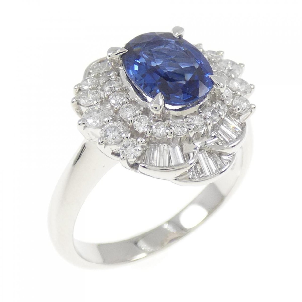 Yahoo!オークション - PT サファイヤ リング 1.46CT