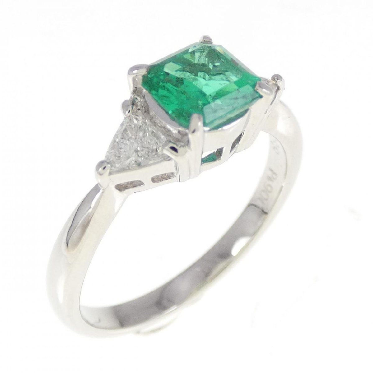 Yahoo!オークション - PT エメラルド リング 0.68CT