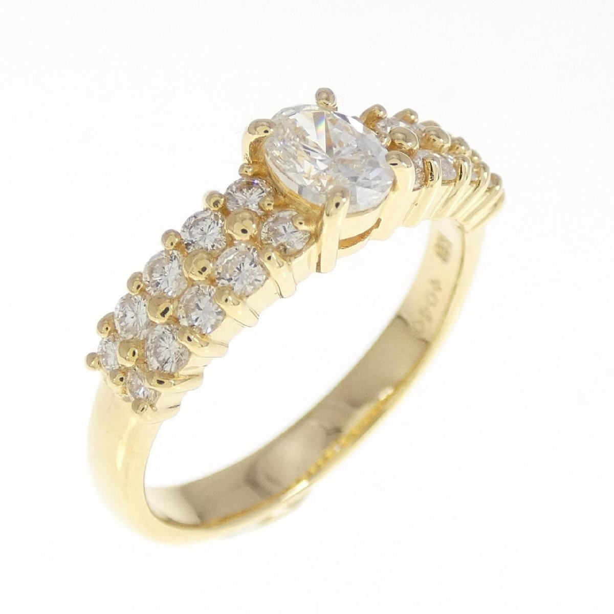 Yahoo!オークション - K18YG ダイヤモンド リング 0.40CT