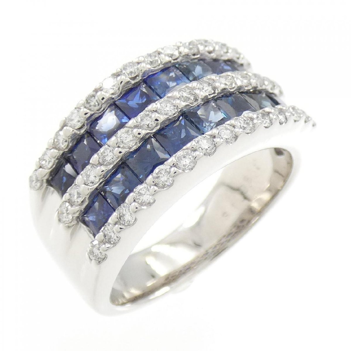 Yahoo!オークション - K14WG サファイヤ リング 1.98CT