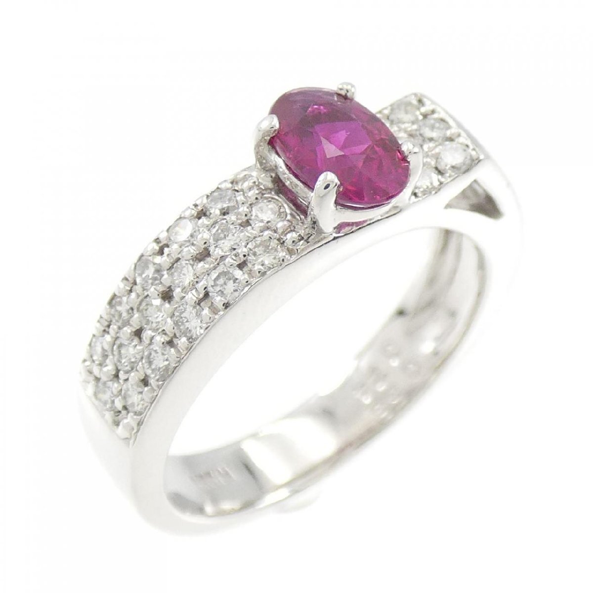 Yahoo!オークション - K18WG ルビー リング 0.55CT