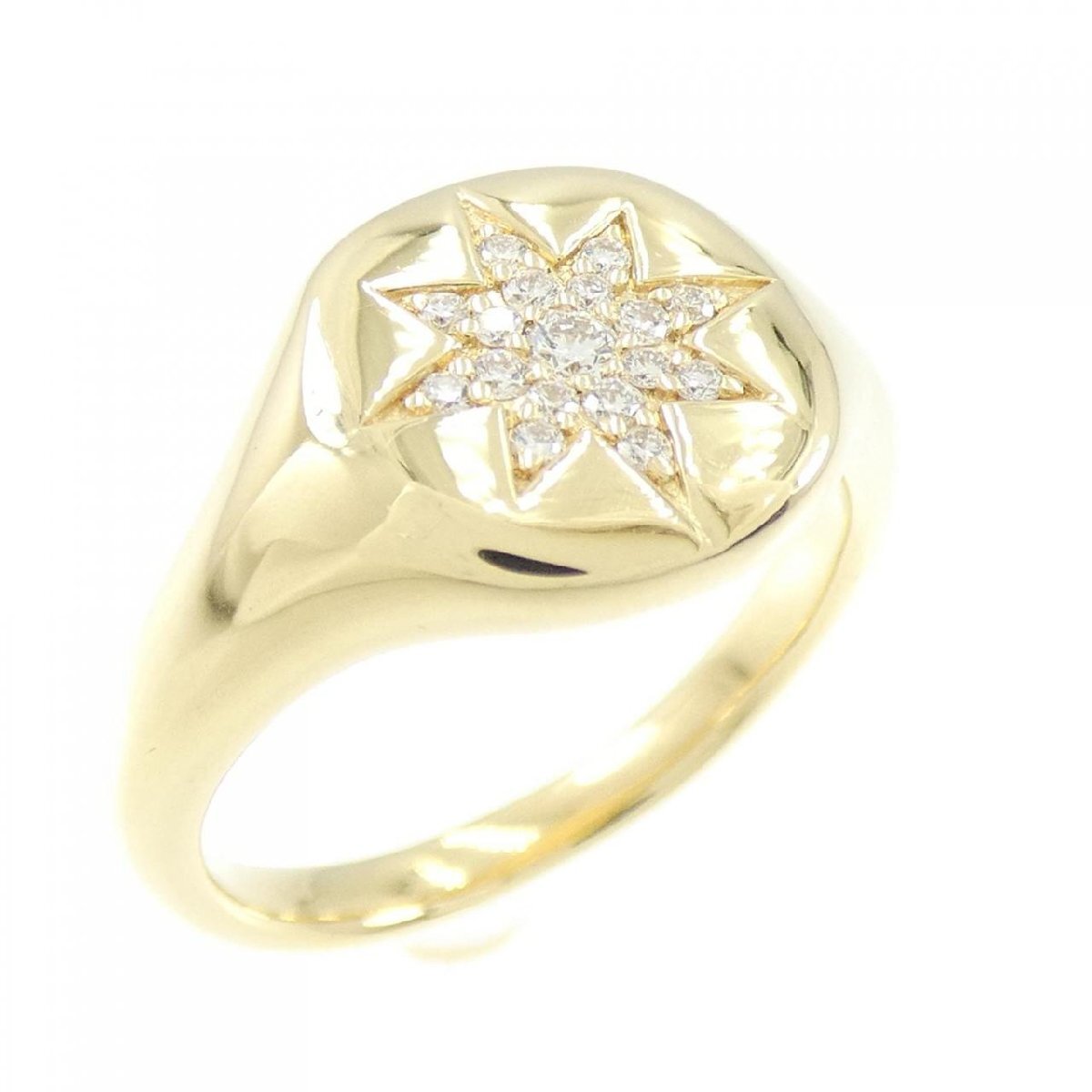 Yahoo!オークション - 750YG ダイヤモンド リング