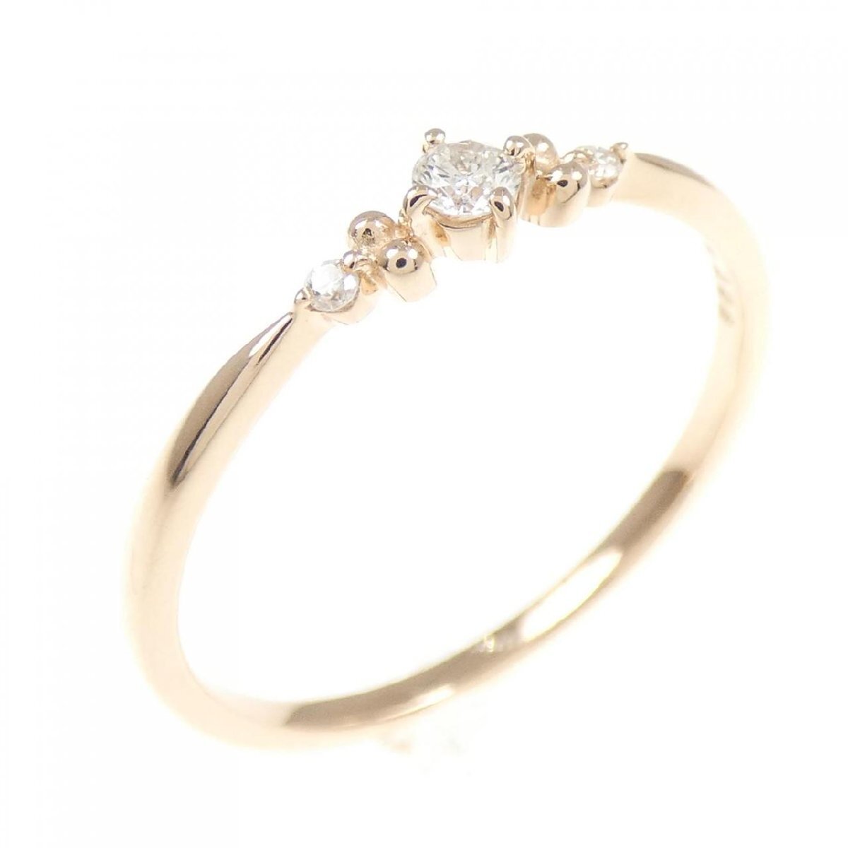 Yahoo!オークション - K10PG ダイヤモンド リング 0.06CT