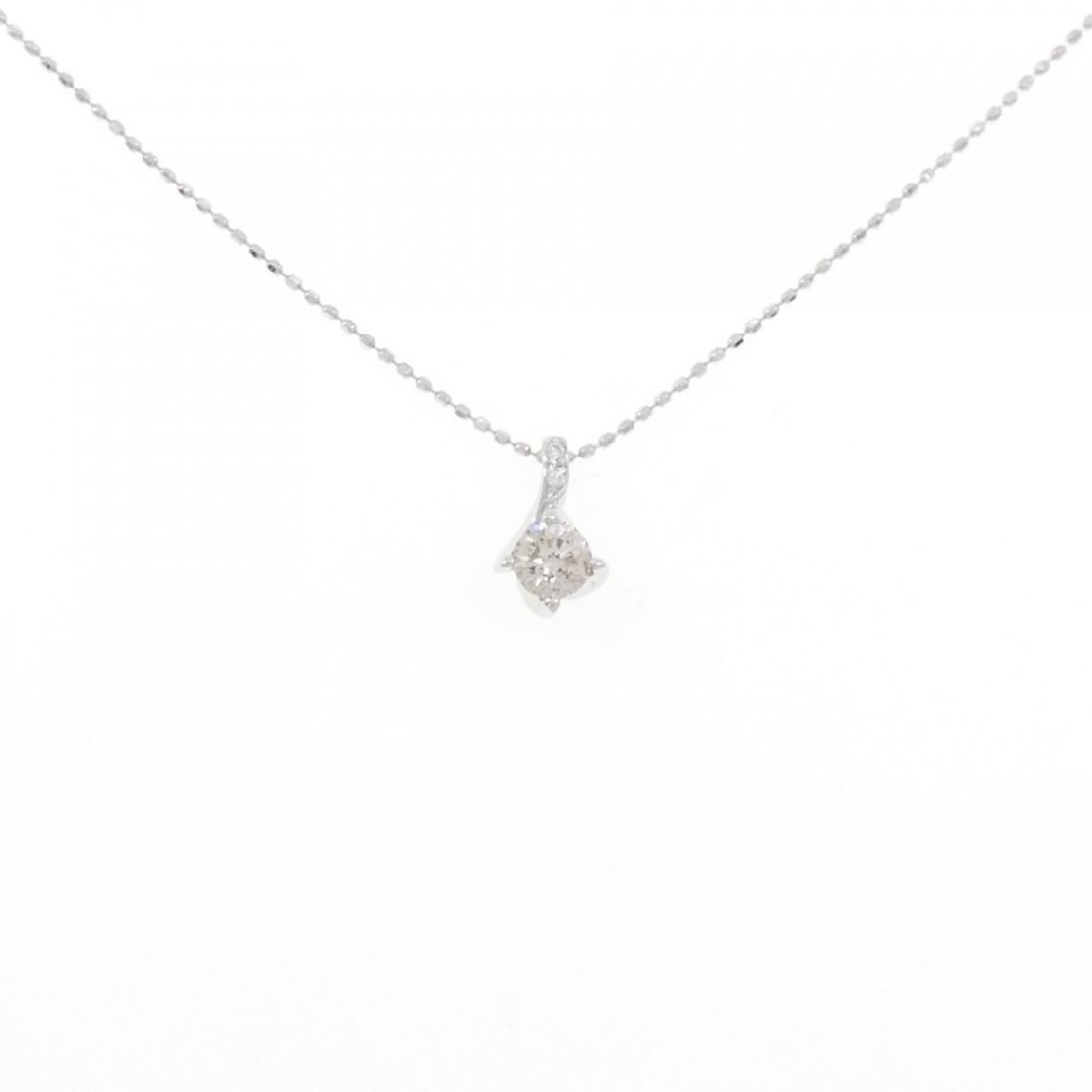 Yahoo!オークション - K18WG ダイヤモンド ネックレス 0.32CT