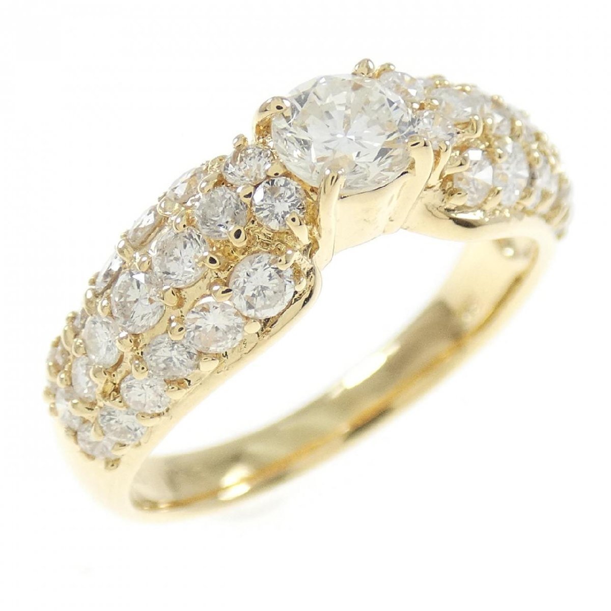 Yahoo!オークション - K18YG ダイヤモンド リング 0.33CT