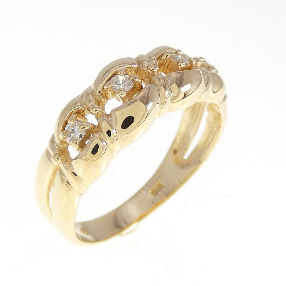 Yahoo!オークション - K18YG ダイヤモンド リング 0.09CT