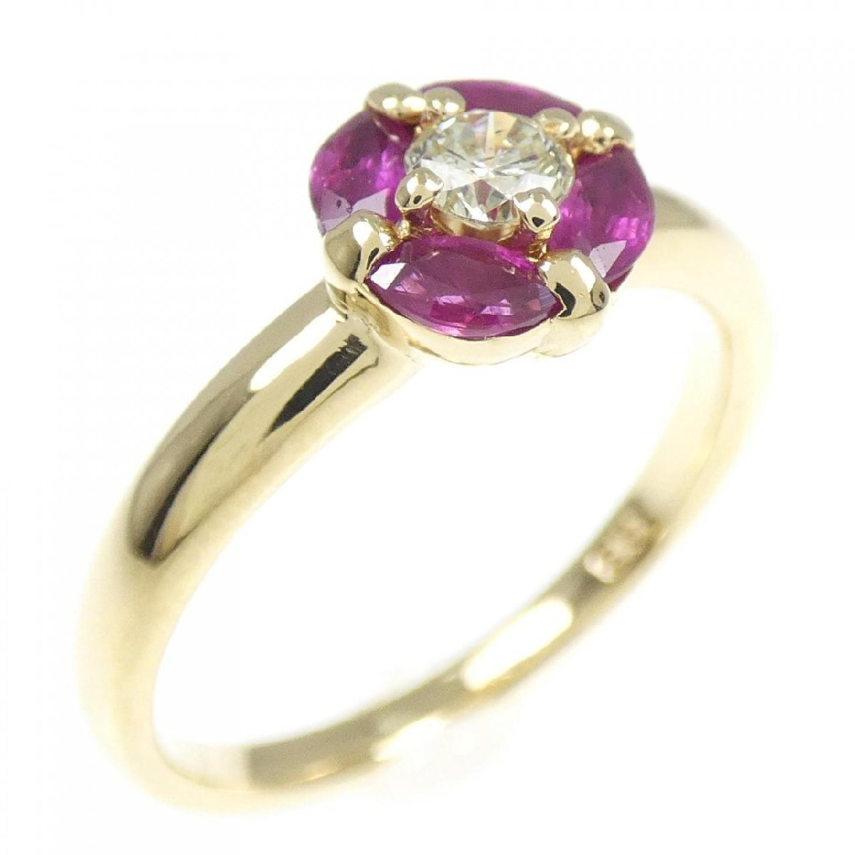 Yahoo!オークション - K18YG ルビー リング 0.40CT