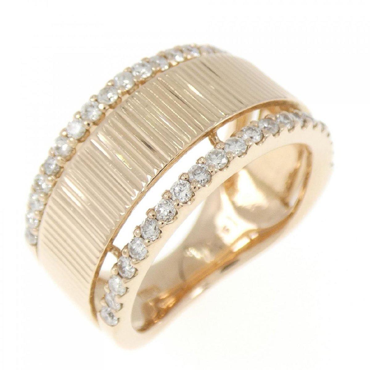 Yahoo!オークション - K18PG ダイヤモンド リング 0.45CT