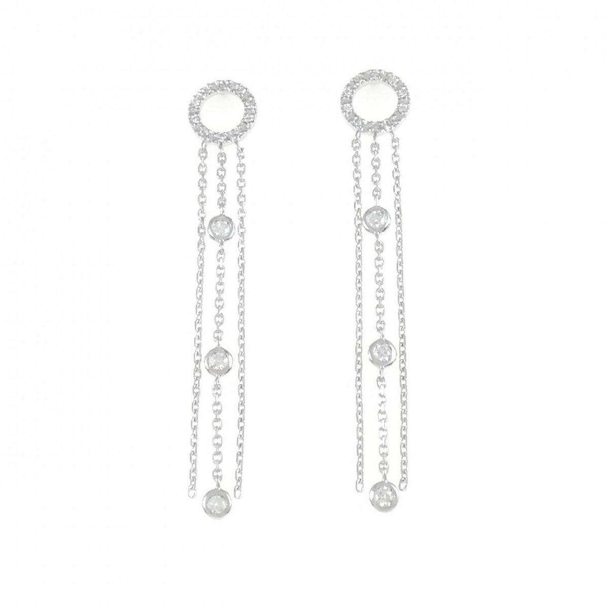 Yahoo!オークション - K18WG/K14WG ダイヤモンド ピアス 0.20CT