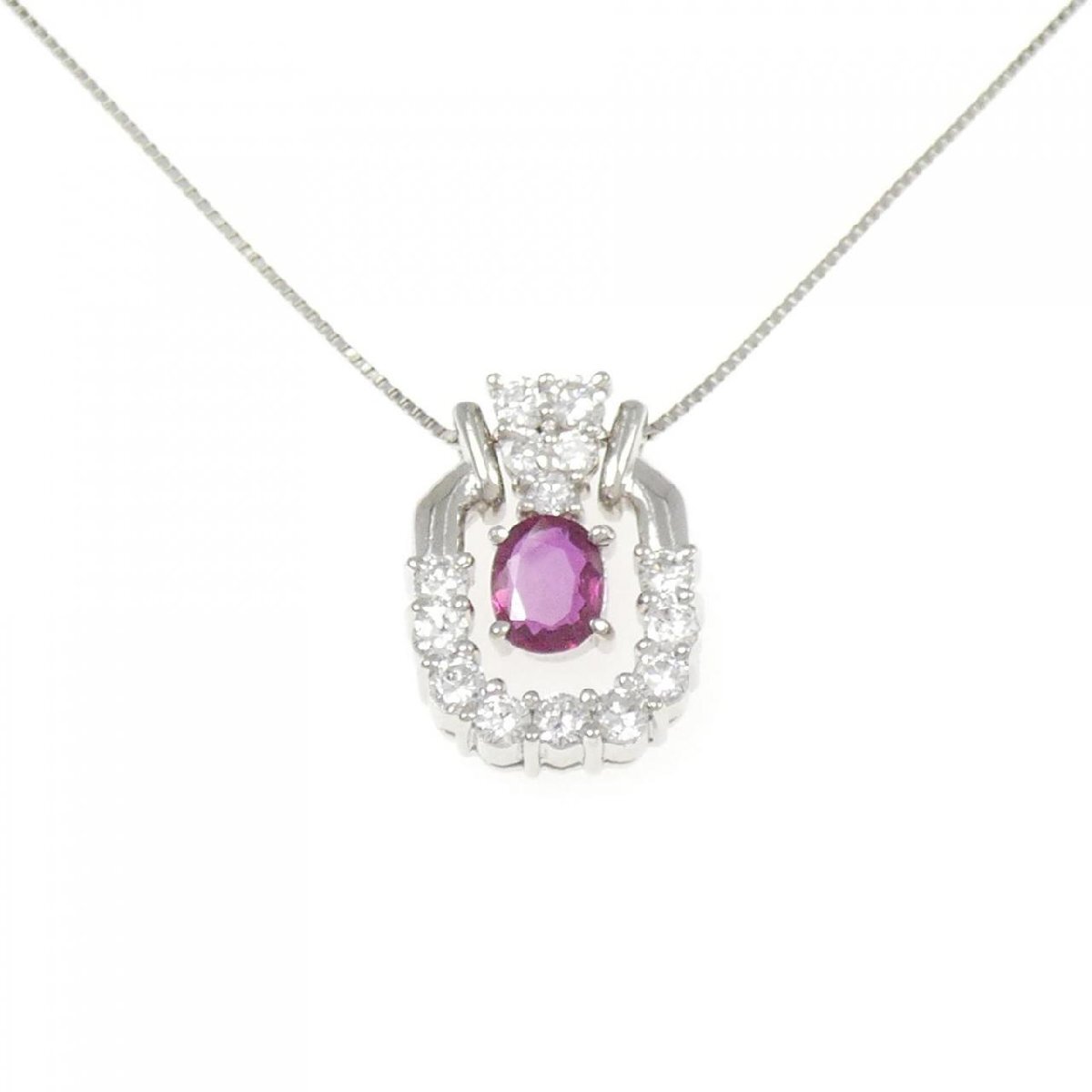 Yahoo!オークション - PT ルビー ネックレス 0.63CT