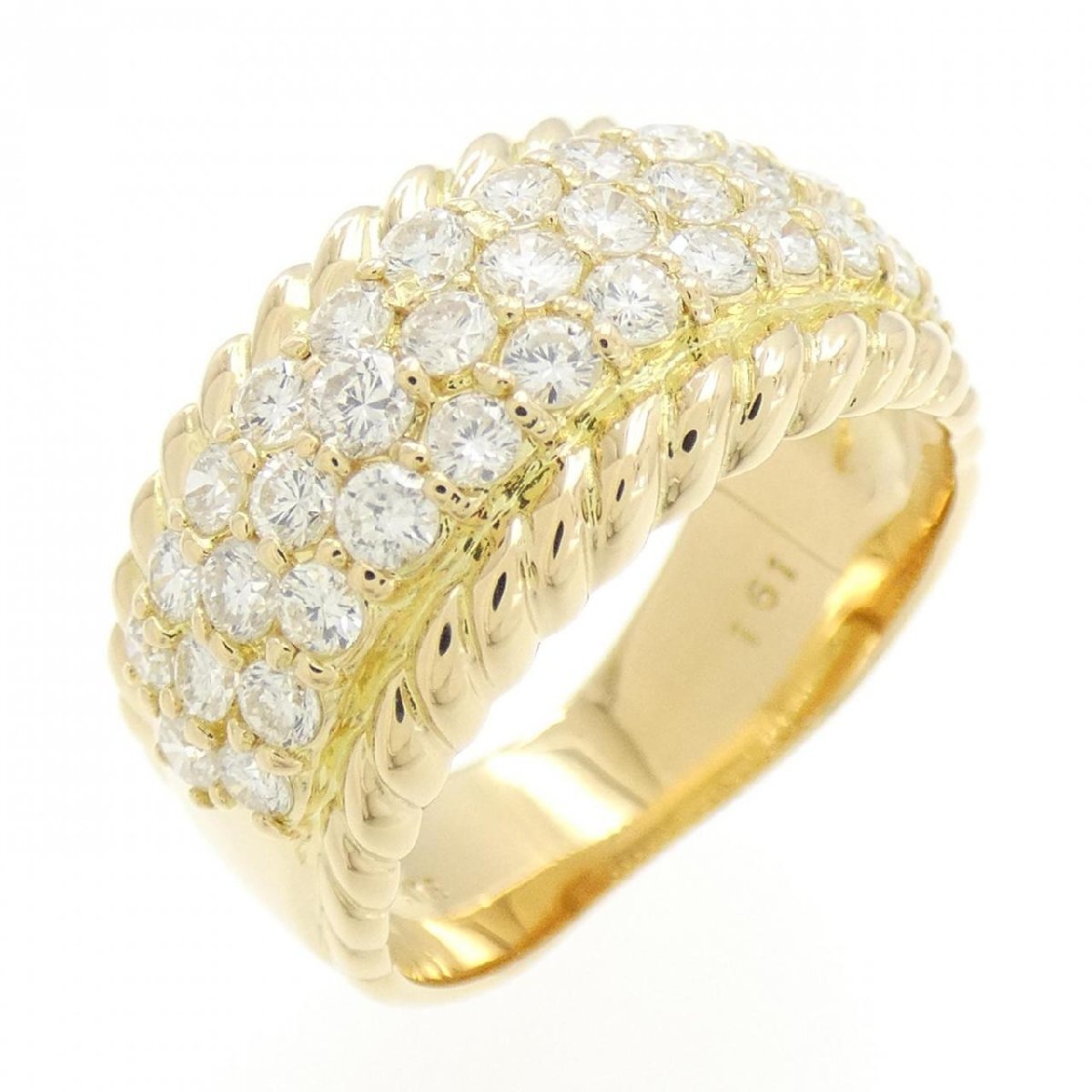 Yahoo!オークション - K18YG ダイヤモンド リング 1.61CT