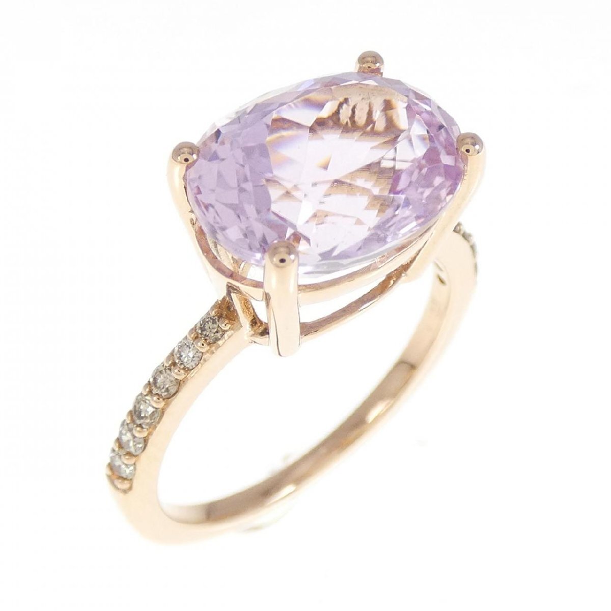 Yahoo!オークション - K18PG クンツァイト リング 4.00CT