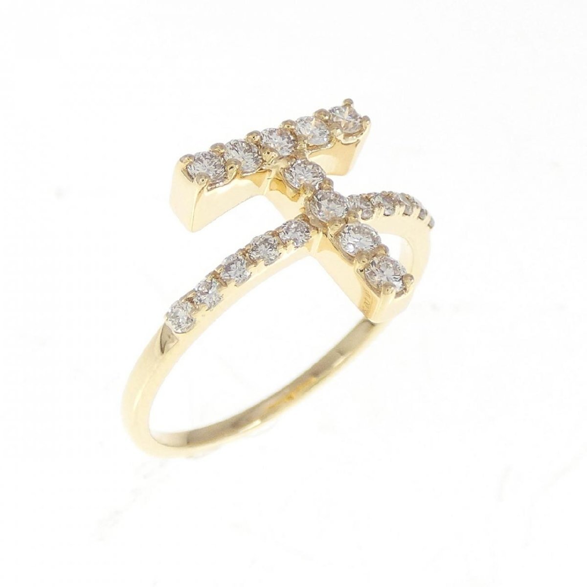 Yahoo!オークション - 750YG ダイヤモンド ピンキーリング 0.26CT