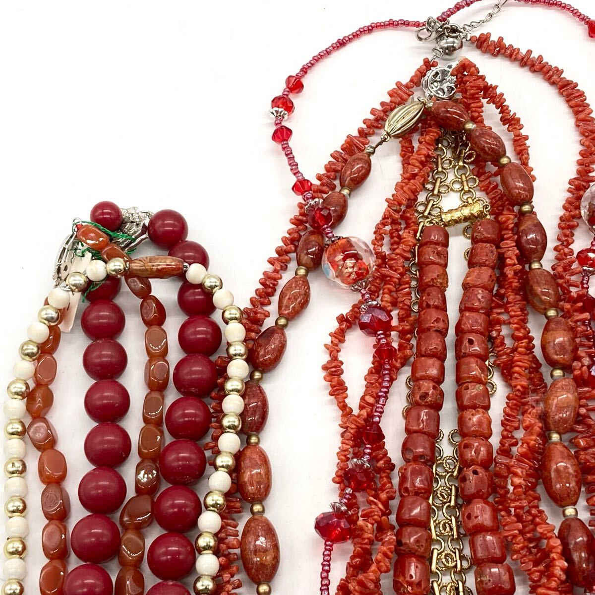 Yahoo!オークション - 赤珊瑚入り [アクセサリーおまとめ]a 約689.2g...