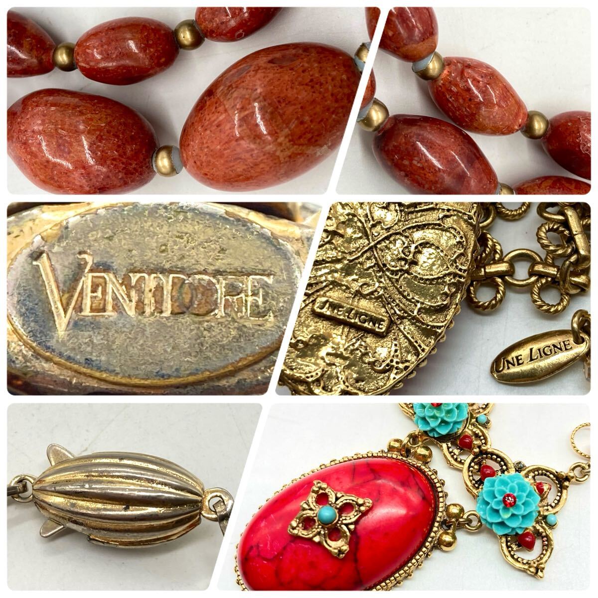 Yahoo!オークション - 赤珊瑚入り [アクセサリーおまとめ]a 約689.2g...