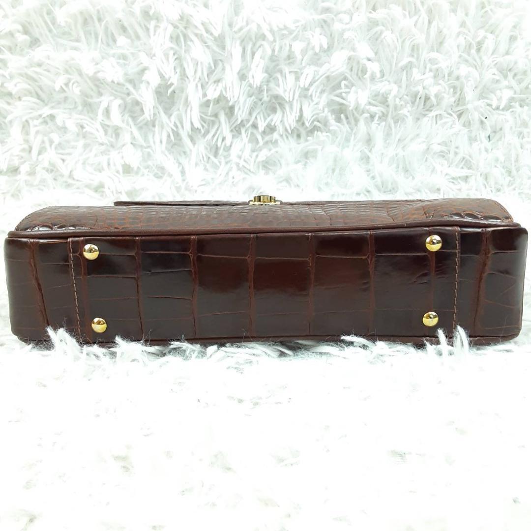 新品未使用 BALLY ショルダーバッグ ターンロック クロコダイル 新品未使用 BALLY ショルダーバッグ ターンロック クロコダイル