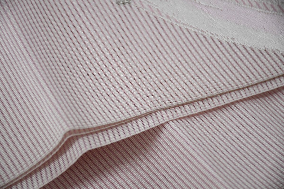 Yahoo!オークション - 袋名古屋帯 お太鼓柄 夏帯 葉 ピンク 帯丈358cm ...