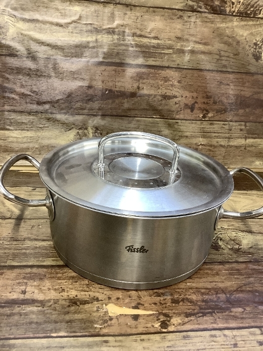 Yahoo!オークション - Z1a Fissler フィスラー 鍋 横約21深さ約9.5 両...